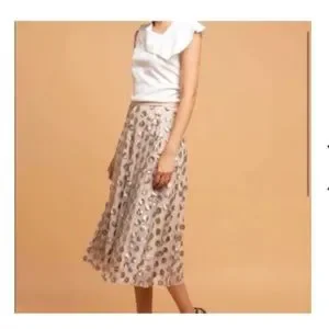 Anthropologie | Skirts | Anthropology Eva Franco Payette Skirt Gold Dot ...